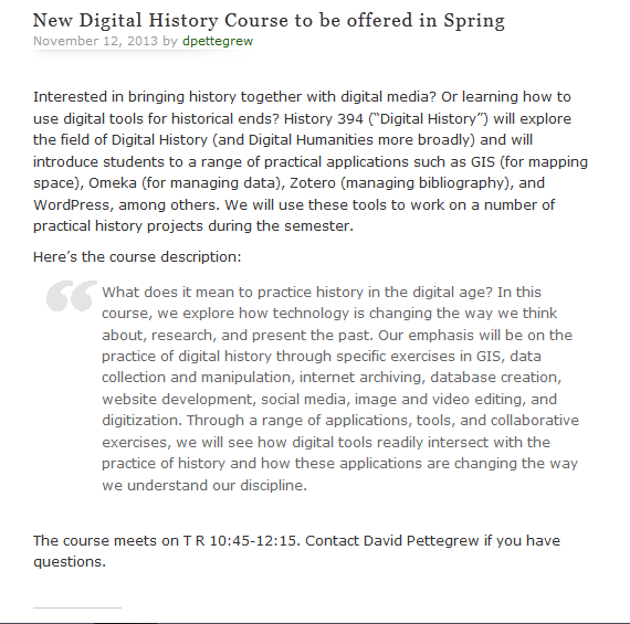 Digital History, an experiment. – Digital Harrisburg